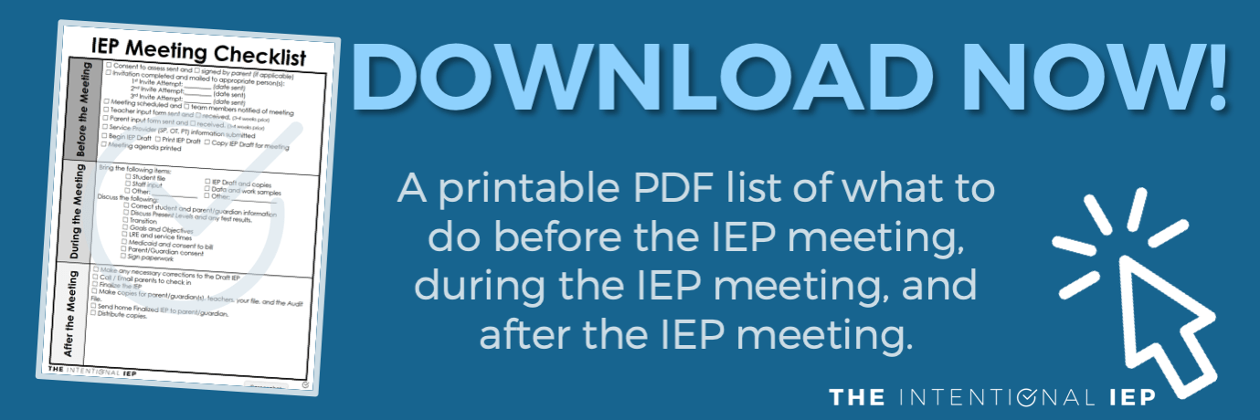What to Do Before, During, and After an IEP Meeting - The Intentional IEP