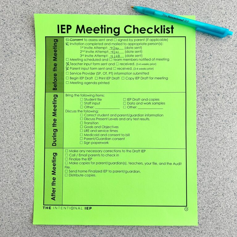 What to Do Before, During, and After an IEP Meeting - The Intentional IEP