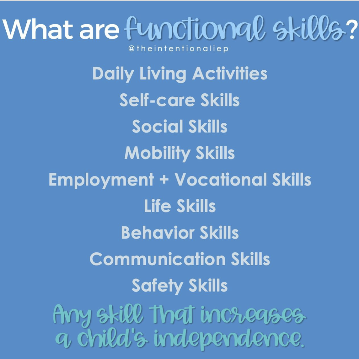 9 Functional Skills for Independence - The Intentional IEP