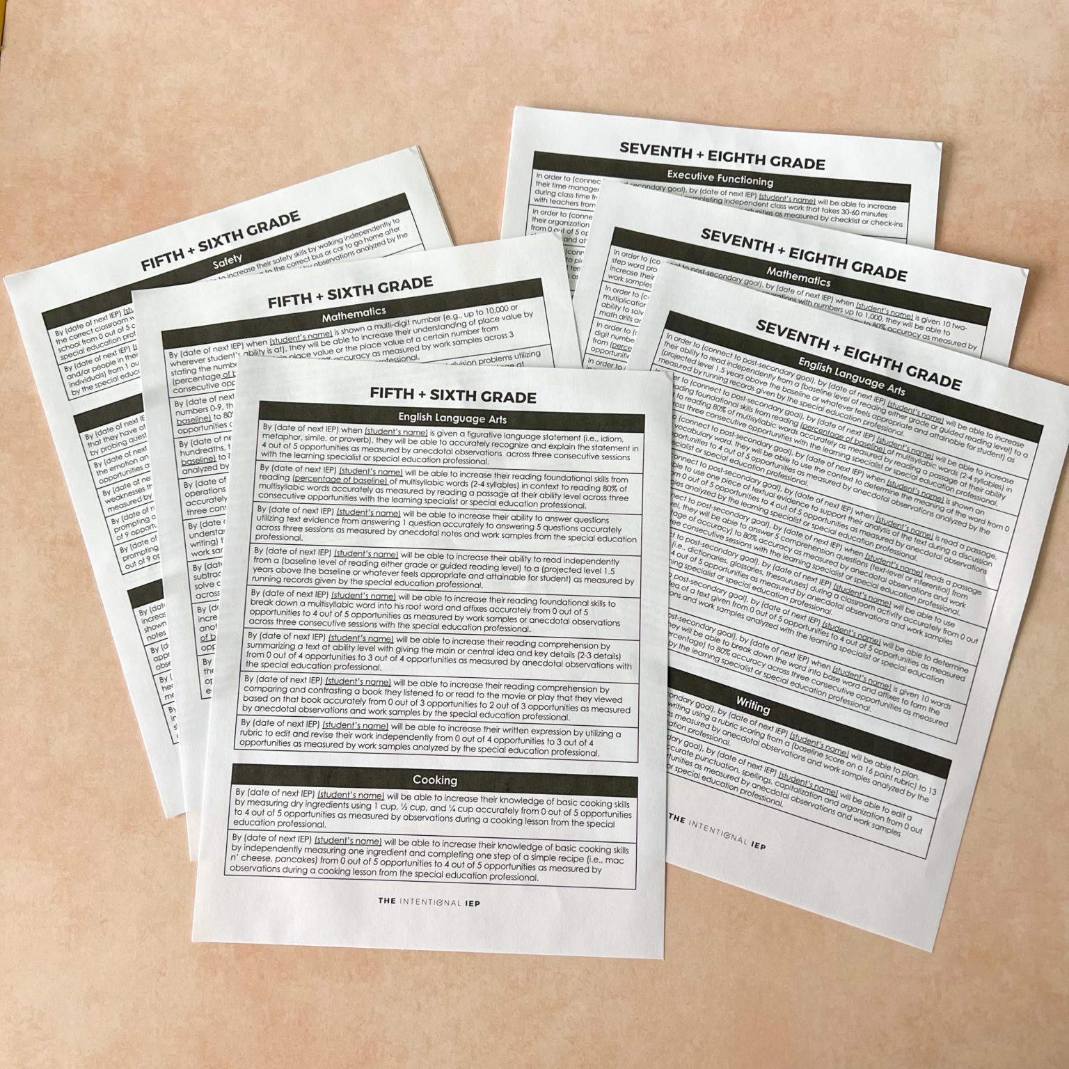 Free IEP Goal Banks by Grade Level - The Intentional IEP