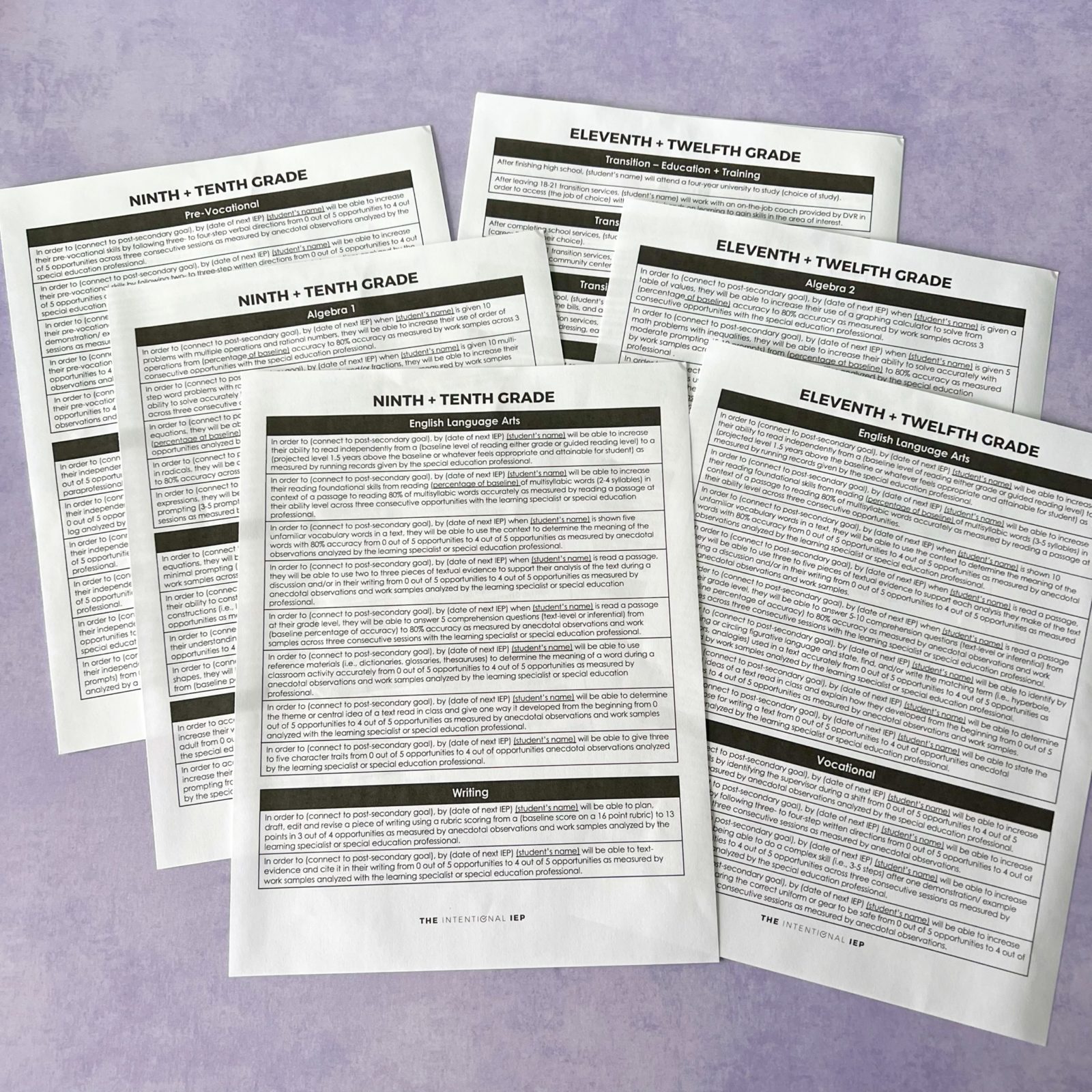 Free IEP Goal Banks by Grade Level - The Intentional IEP