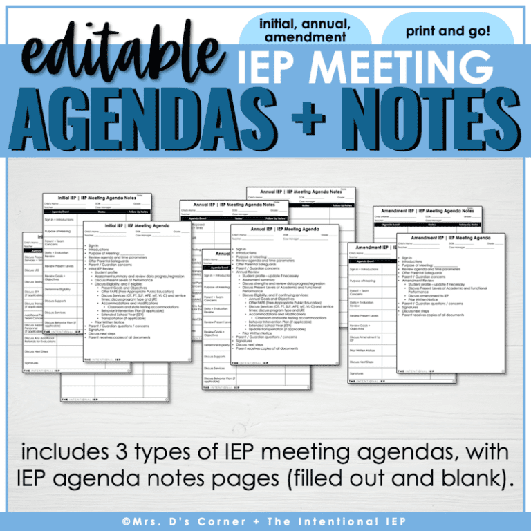 Note-Taking During an IEP Meeting - The Intentional IEP