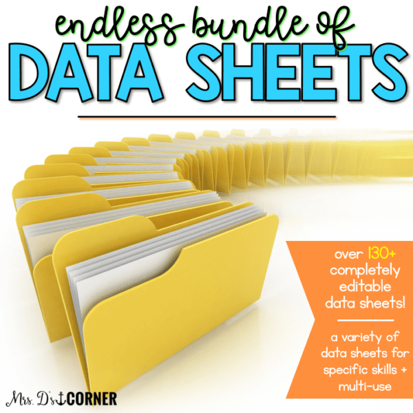 Endless Bundle of IEP Data Sheets for Special Ed | Editable Data Sheets ...