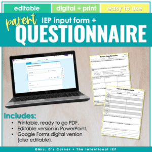 Enhancing IEP Team Collaboration Through Input Forms - The Intentional IEP