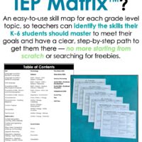 1 IEP Matrix™ | for Birth to 6th Grade Skills - The Intentional IEP