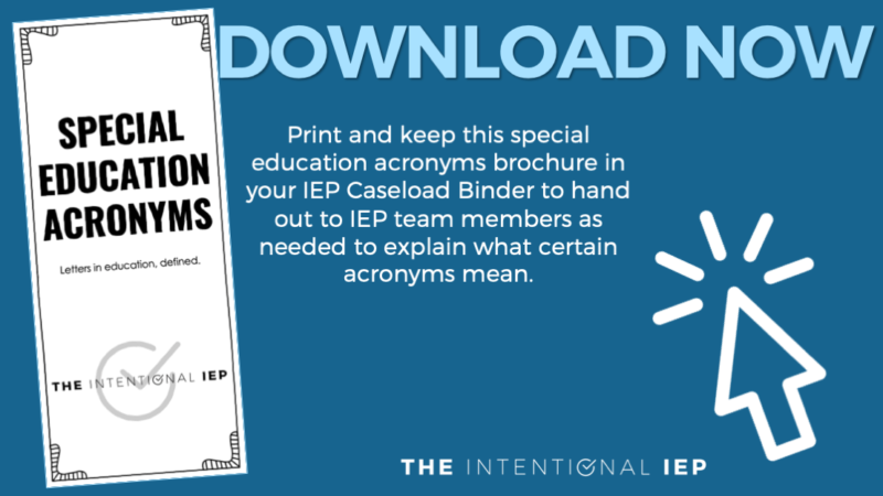 Important Special Ed Acronyms All IEP Team Members Should Know - The ...