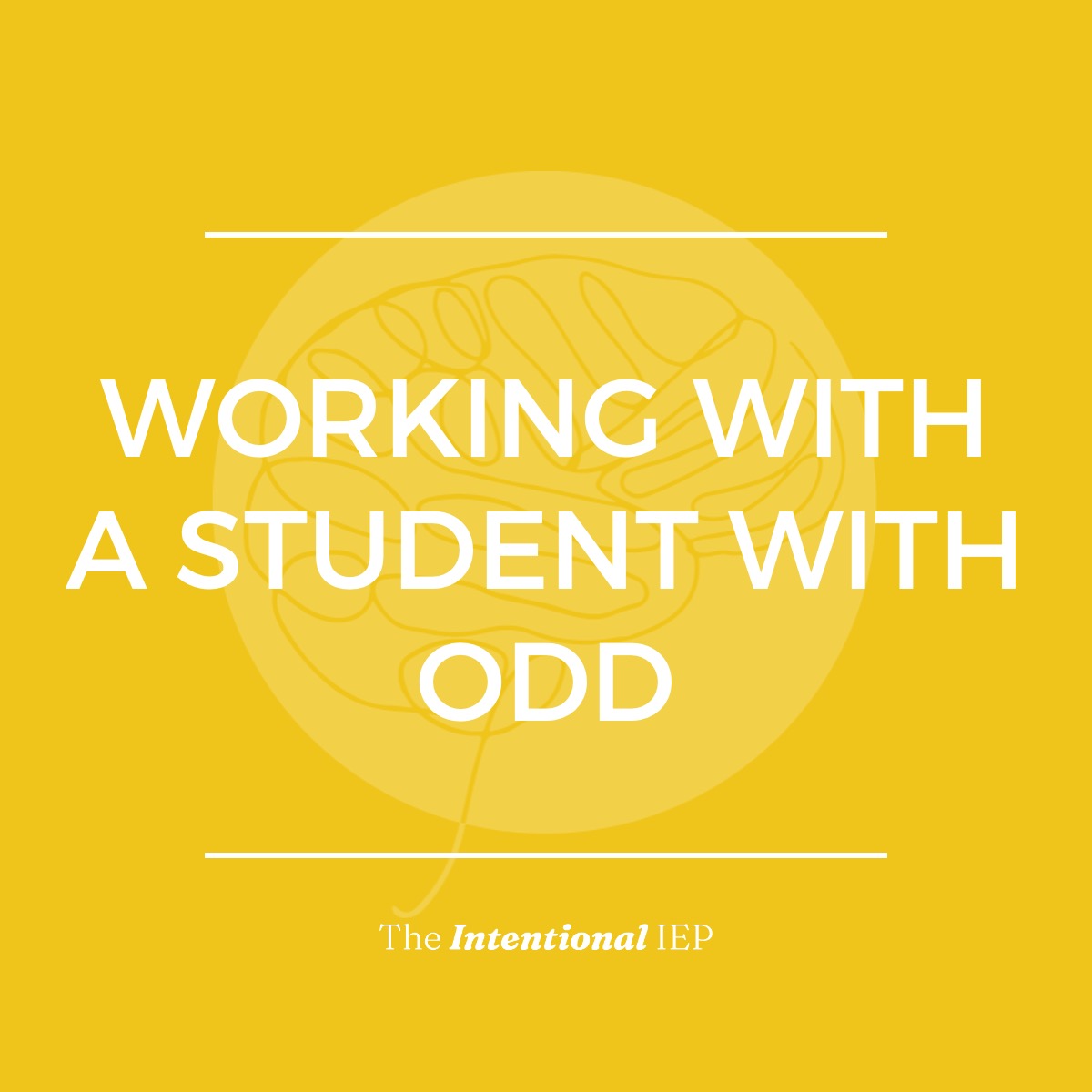 Working with a Student with ODD - The Intentional IEP