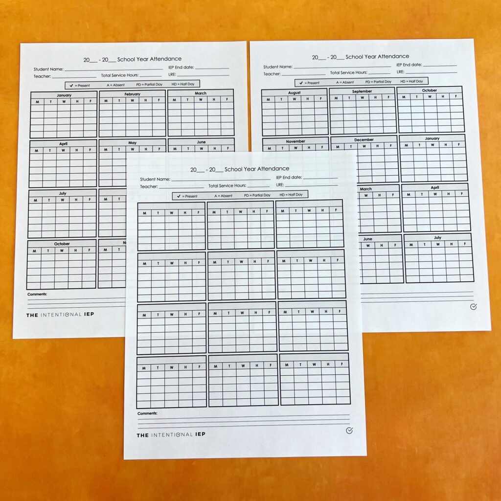 Student Attendance Tracker - The Intentional IEP