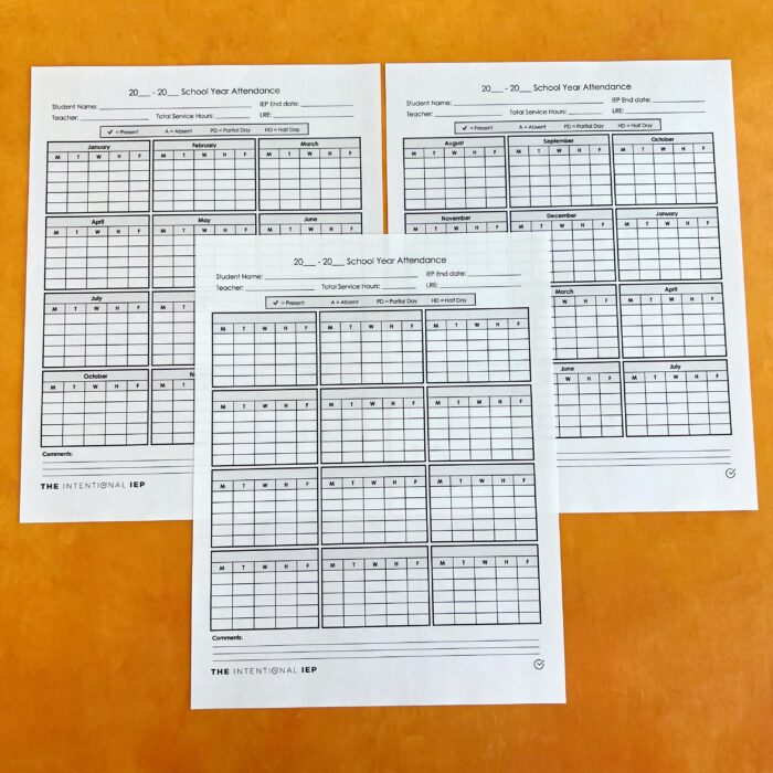 Student Attendance Tracker - The Intentional IEP