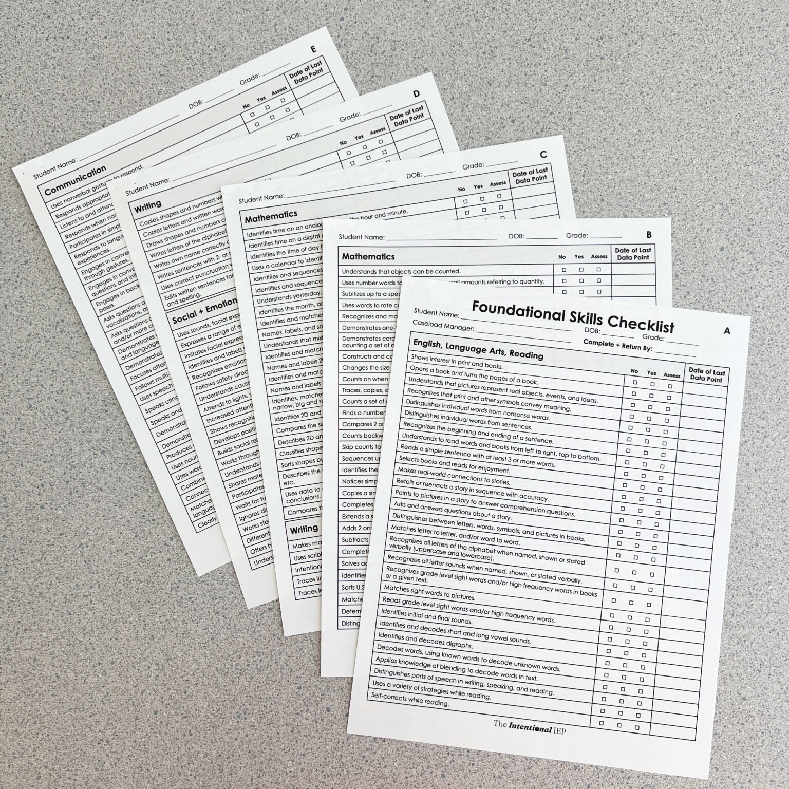 Foundational Skills Checklist - The Intentional IEP