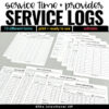Editable Service Minute Logs + Service Provider Logs | 22 Service Log ...