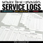 Editable Service Minute Logs + Service Provider Logs | 22 Service Log ...